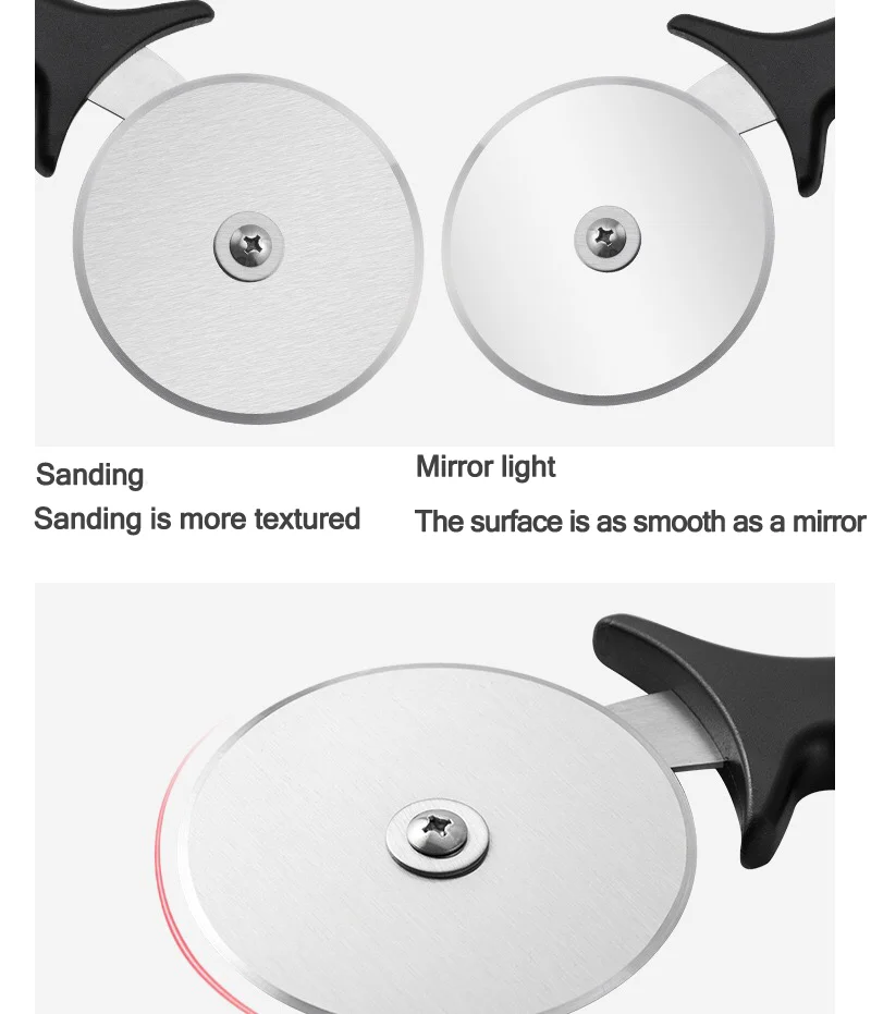 Stainless Steel Kitchen Pizza Kit Gadgets Round Shape Pizza Cutter ...