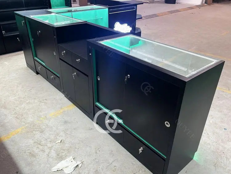 Smoke Shop Design Dispensary Shelving Glass Shelves Display Showcase ...