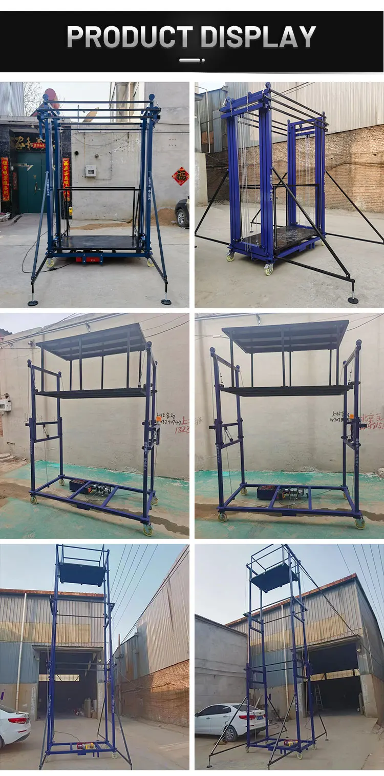 500kg Electric Scaffolding Platforms - Foldable & Hydraulic