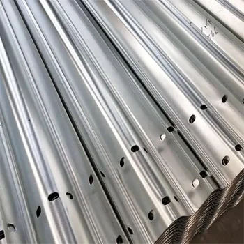 W Beam Traffic Barrier Stainless Steel Pole Roadside Anti-collision ...