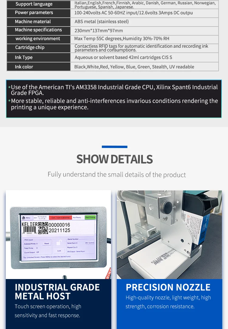 KELIER Inkjet Printer - Efficient Coding for Various Materials
