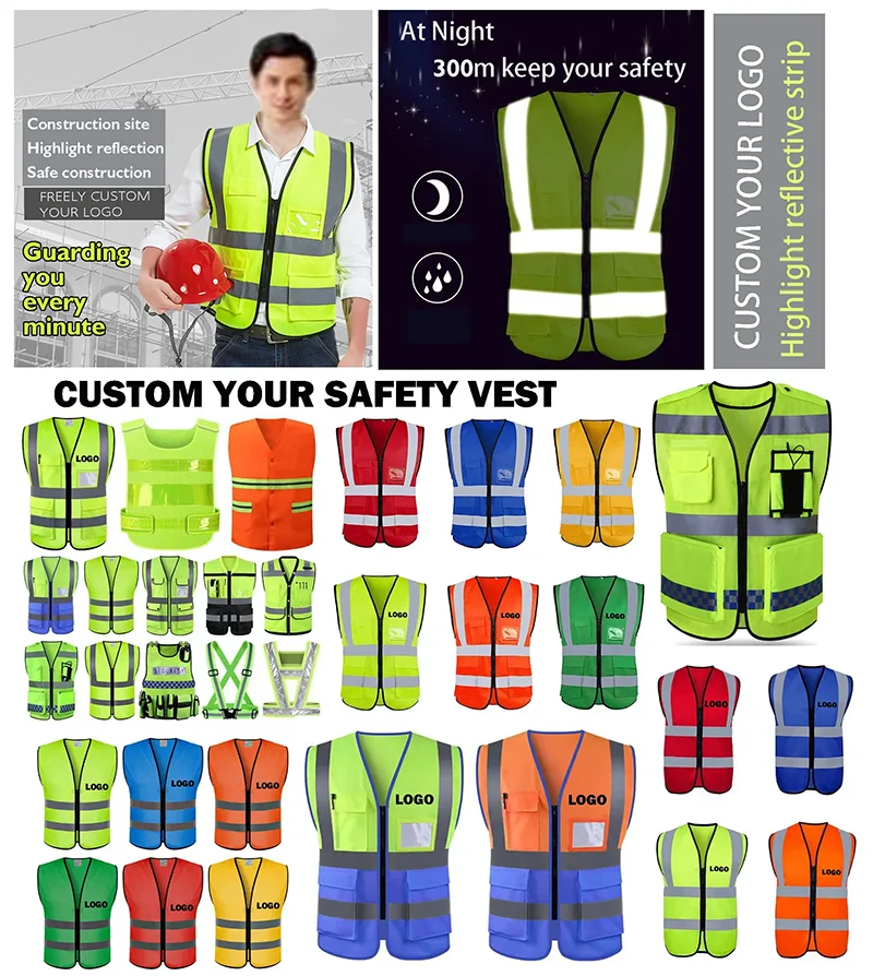 Safety Vest with Custom Logo - High Visibility Workwear