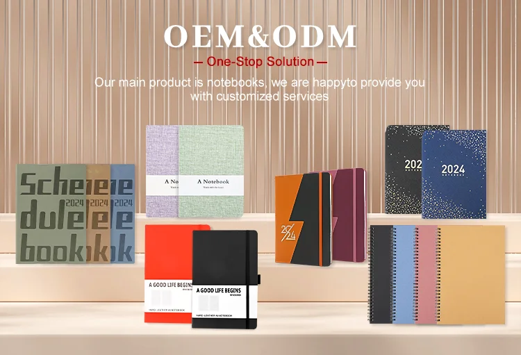 Custom Foil Hot Stamp Debossed logo Notepads Printed Hard Soft Leather ...