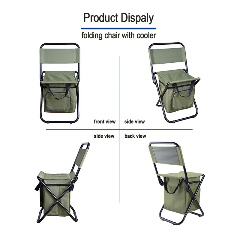 12 Can Capacity Cooler Chair Insulated Picnic Front Compartment Combo ...