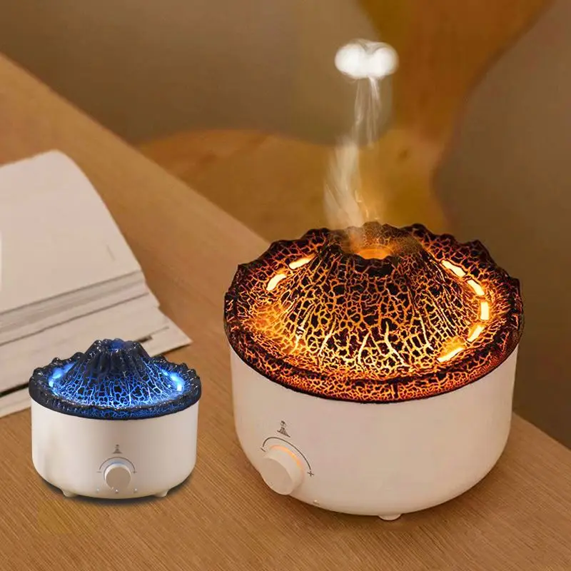 Creative Volcano Flame Ultrasonic Aroma Diffuser Fragrant Air ...