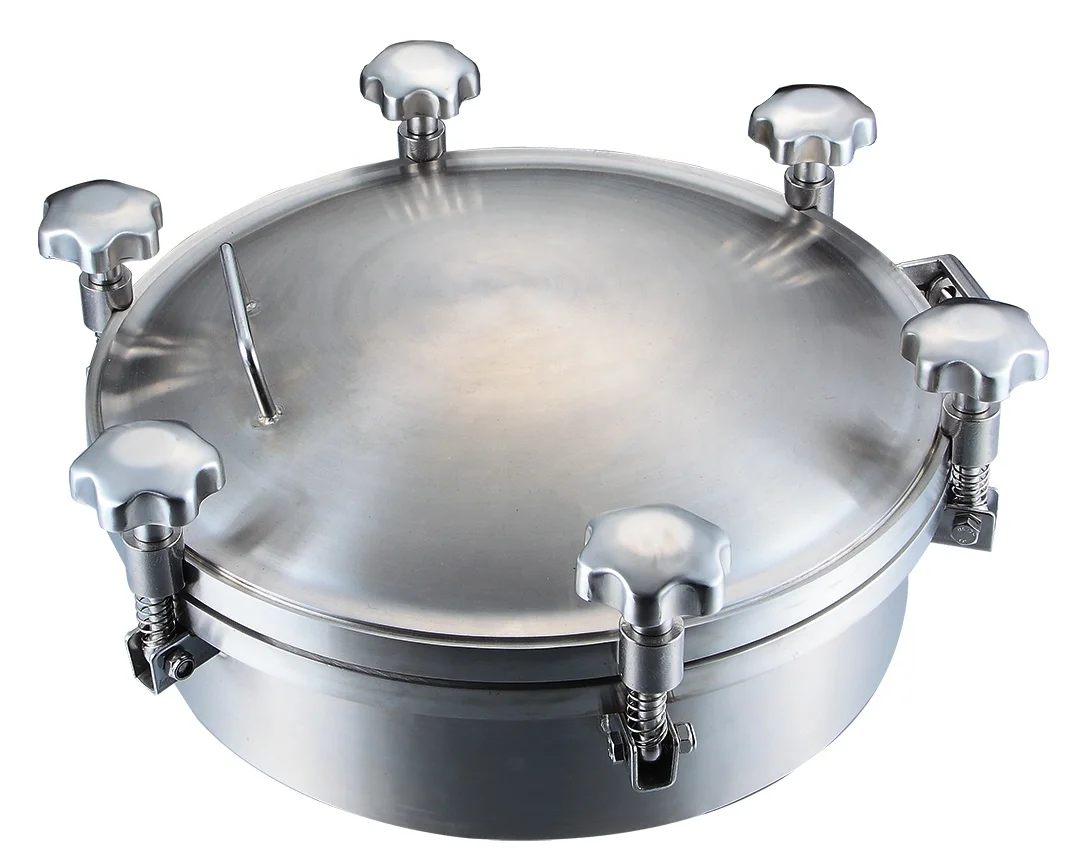 400mm Hygienic Circular Pressure Manhole Cover Manway Stainless Steel ...