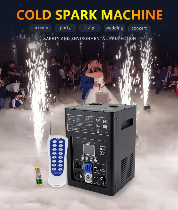 Remote Control Safe Cold Pyro Sprak Fireworks Machine Special Effect ...