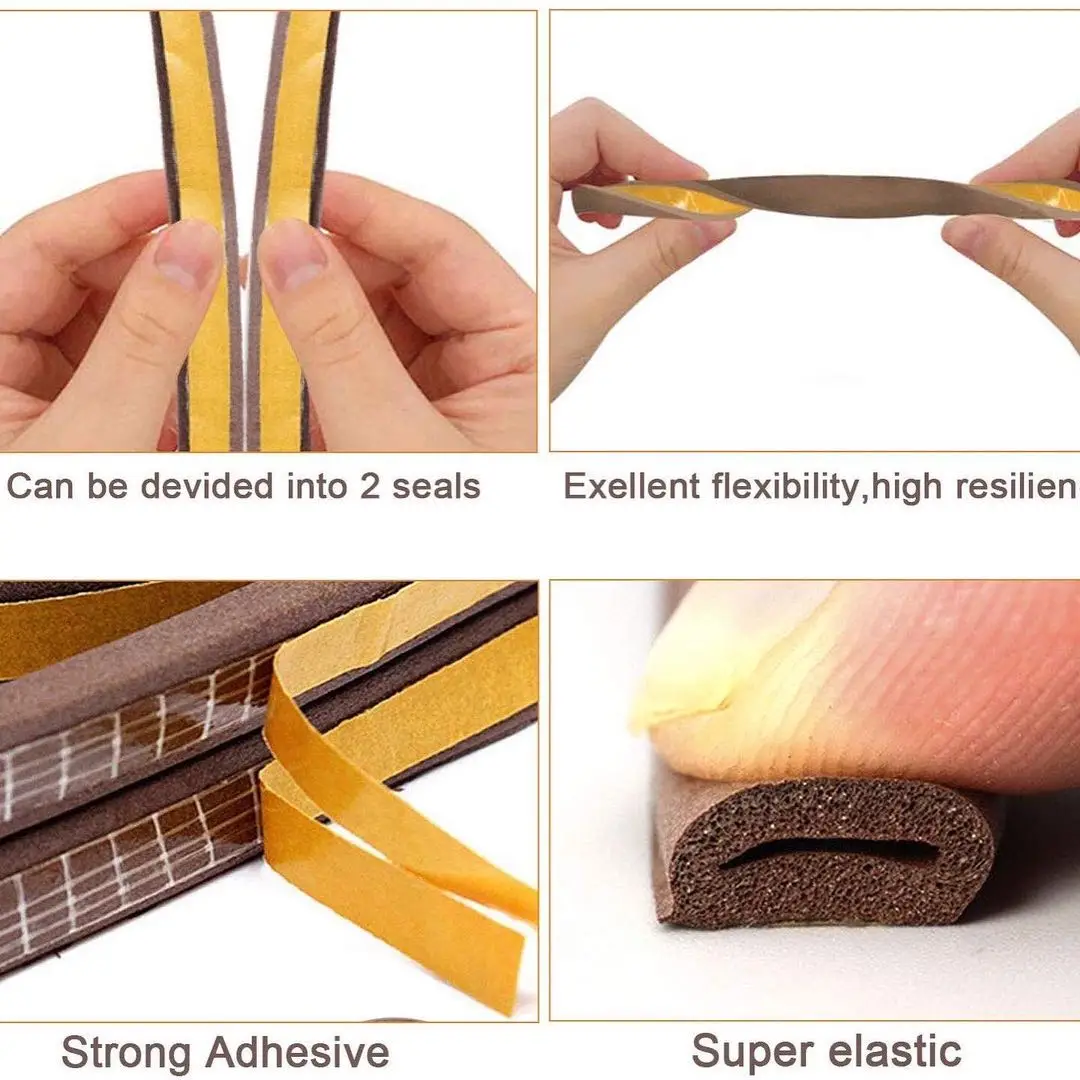 3M EPDM Rubber D Shape Door Seal Weather Strip & Adhesive - OEM Available