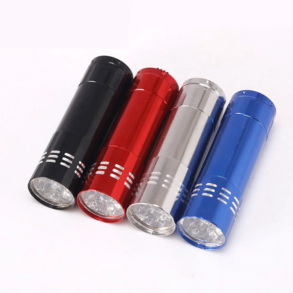 9 Led Mini Uv Touch Fluorescent Flashlight 395nm Uv Led Flashlight ...