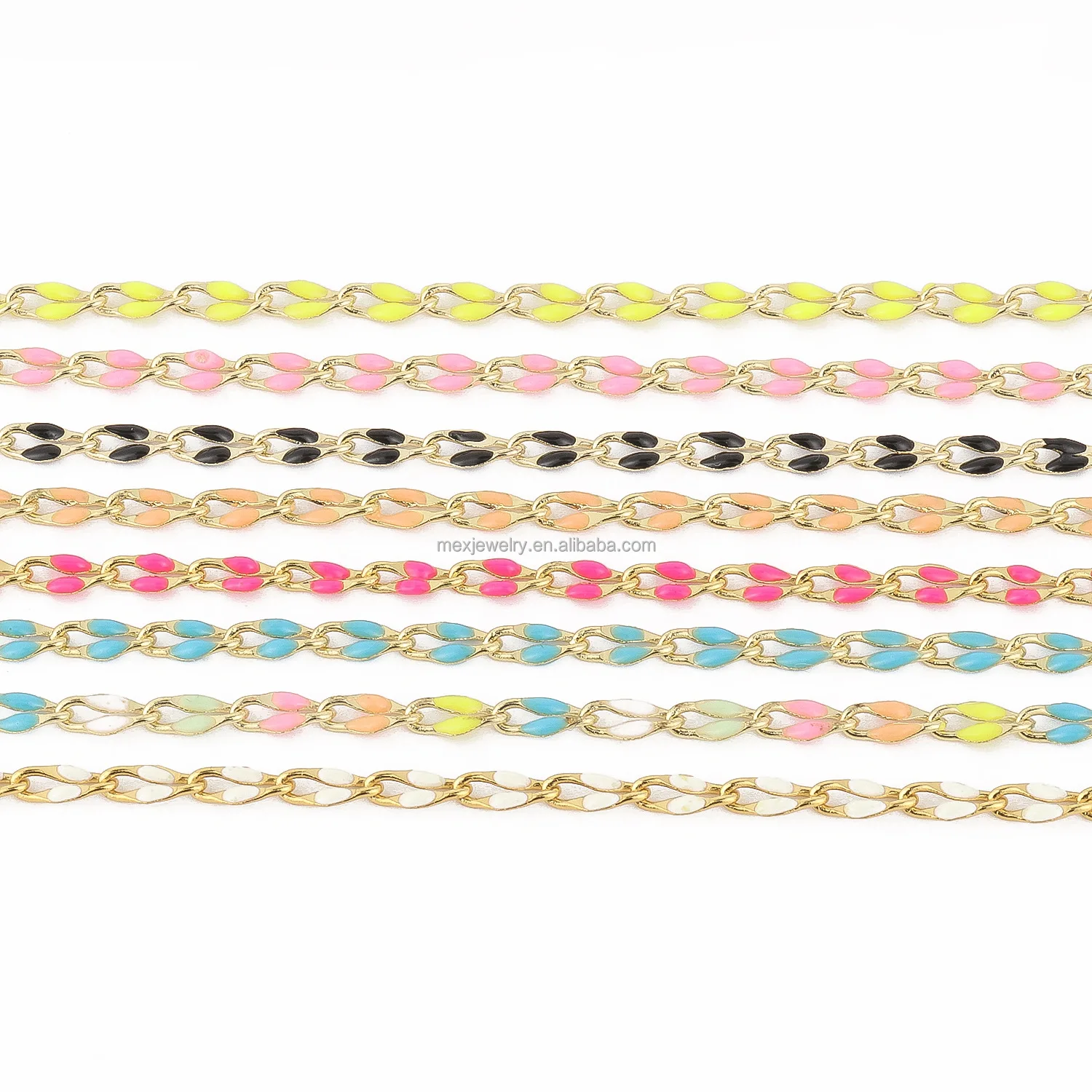 Custom Diy Jewelry Chains Lips Necklace Waterproof Gold Plated Coloured ...