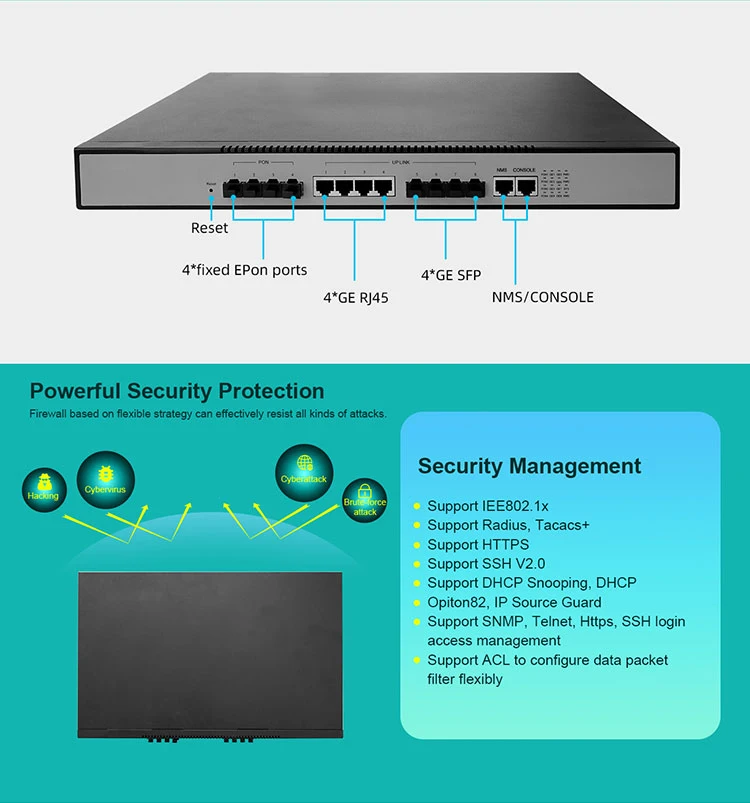 Hosecom Network Tools Fttx Olt 8 Ge Uplink Port Epon 4 Port Olt Support ...