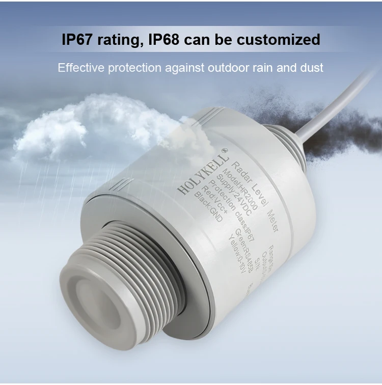 Non Contact Milk Adblue Liquid Water Level Detector tank radar Level ...