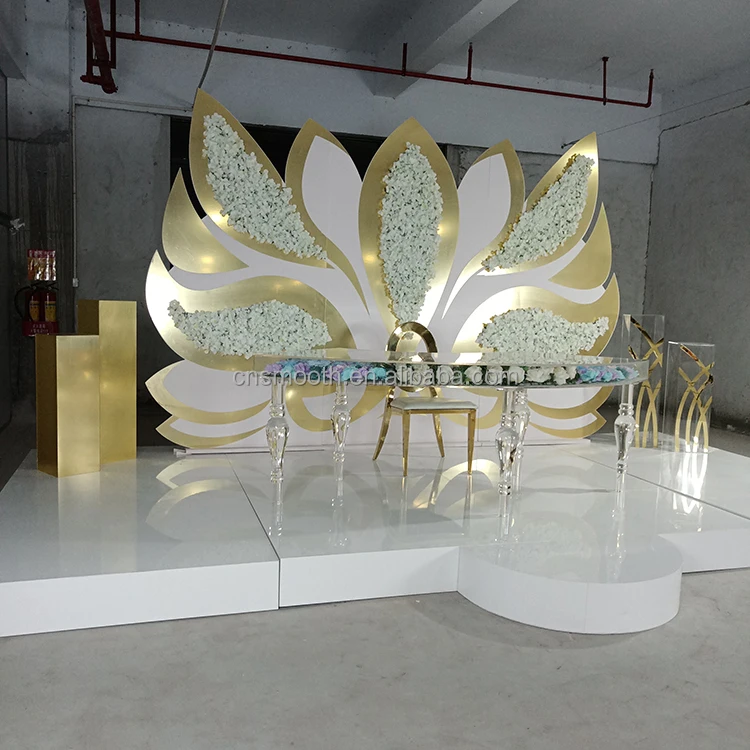 High-density Outdoor Wedding Stage Platform - White Acrylic