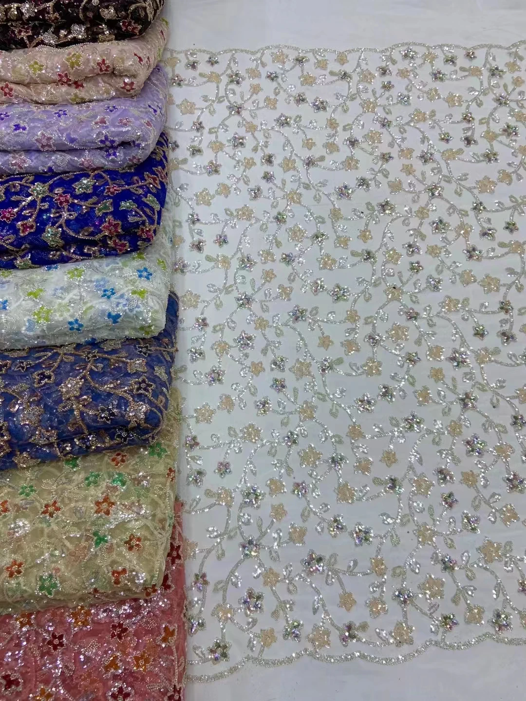 Affinity 2024 Embroidery Designs Beaded Lace Fabric Luxury Industry ...