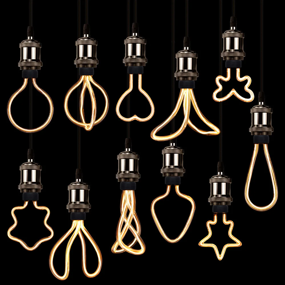 New Shapes Flexible Filament Linear Light Bulb - Retro Soft LED