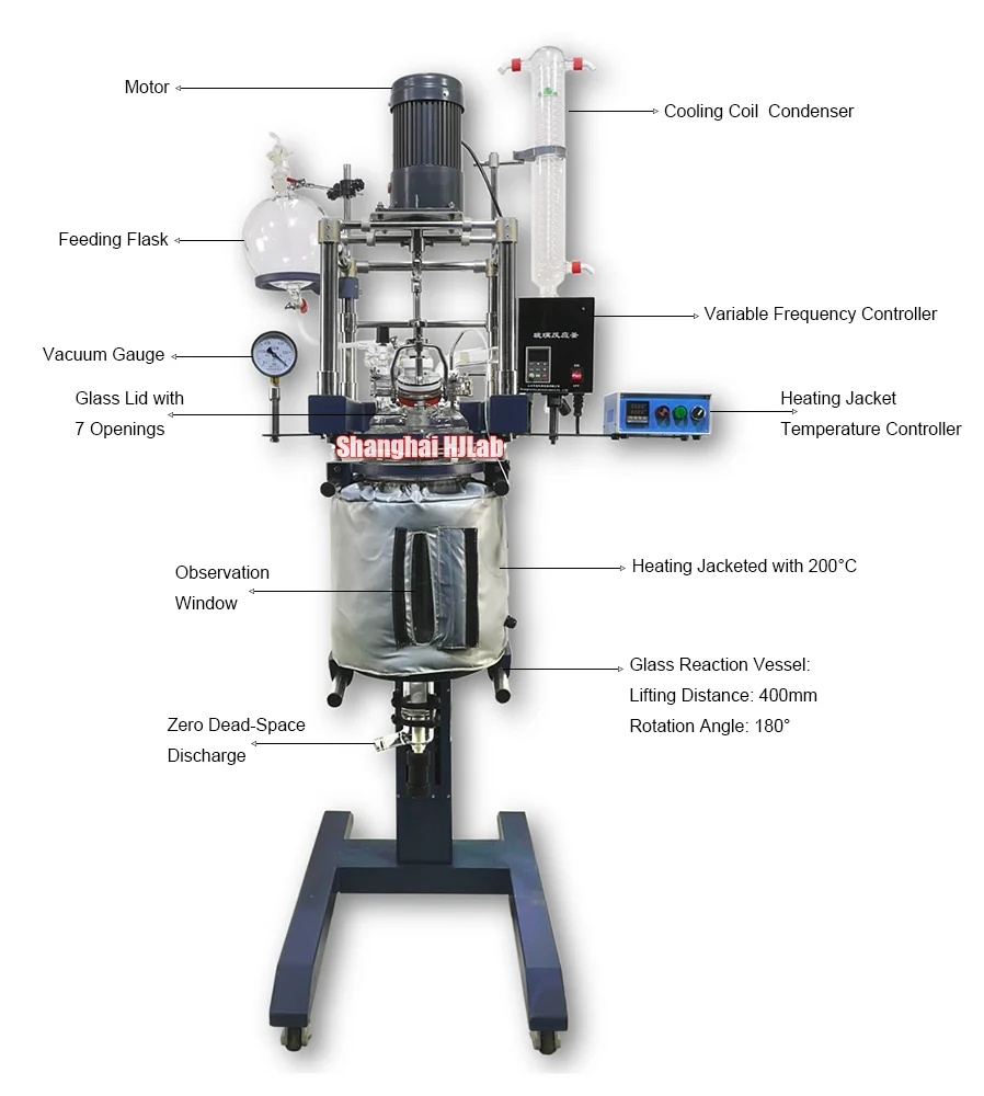 Non-jacketed Glass Reactor With 200c Heating Jacket No More Heating ...