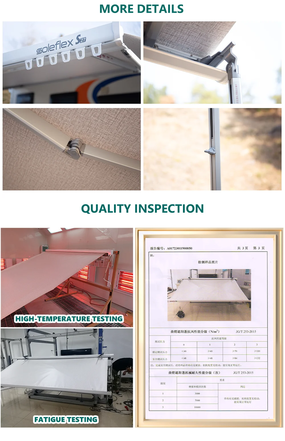 Soleflex S27 RV Awning - Durable, Side-Mounted Motorhome Accessory