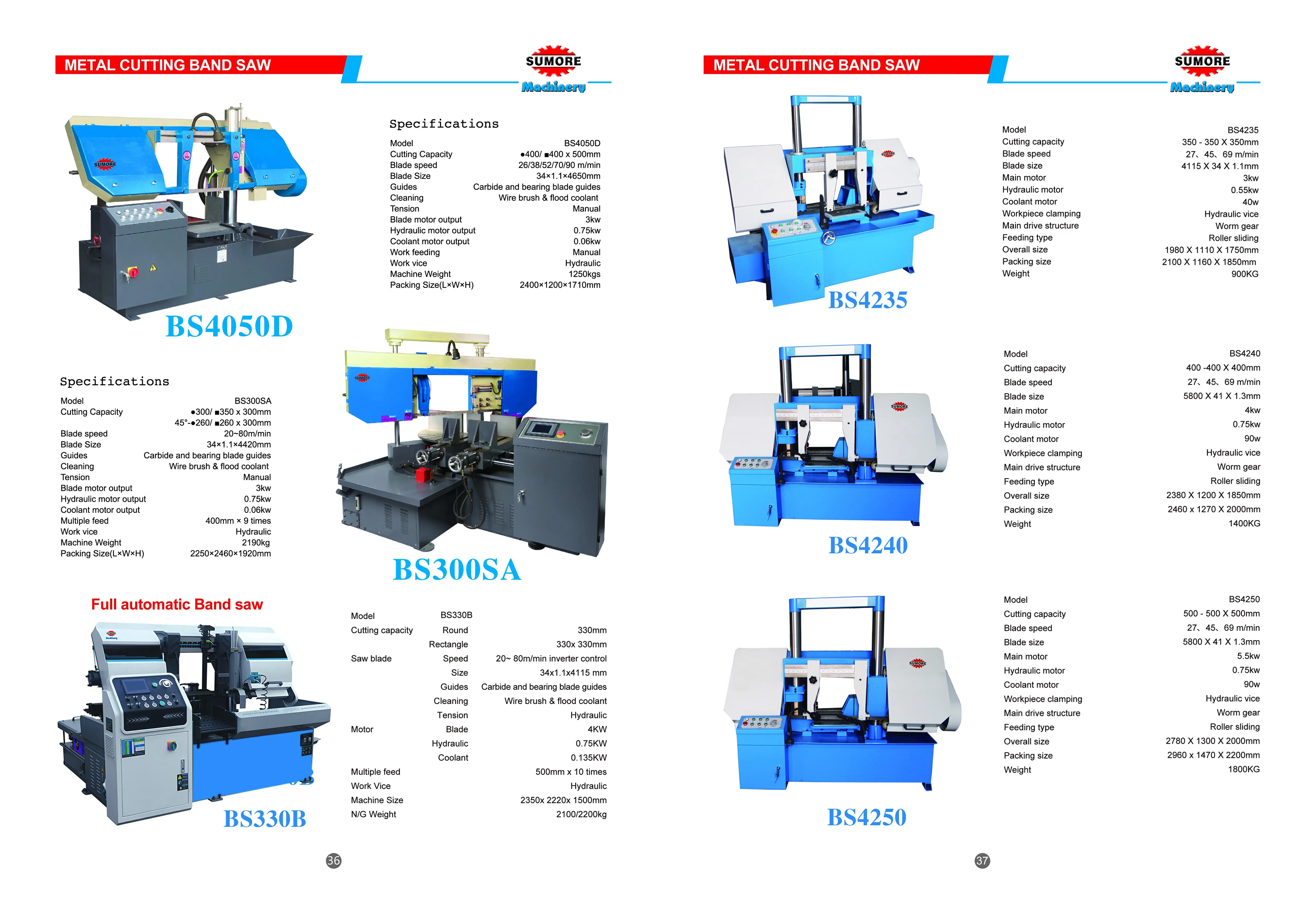 Gh4235 Double Column Horizontal Metal Cutting Band Saw Cutting Machine ...