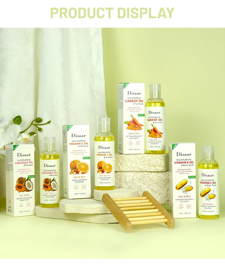 Disaar Natural Vitamin C & Almond Body Oil - OEM Supply