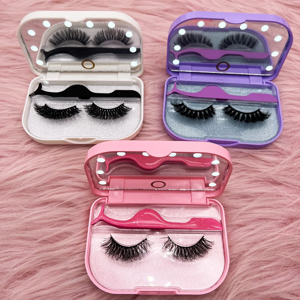 Custom Luxury Eyelash Packaging Box - Black & Pink Glitter
