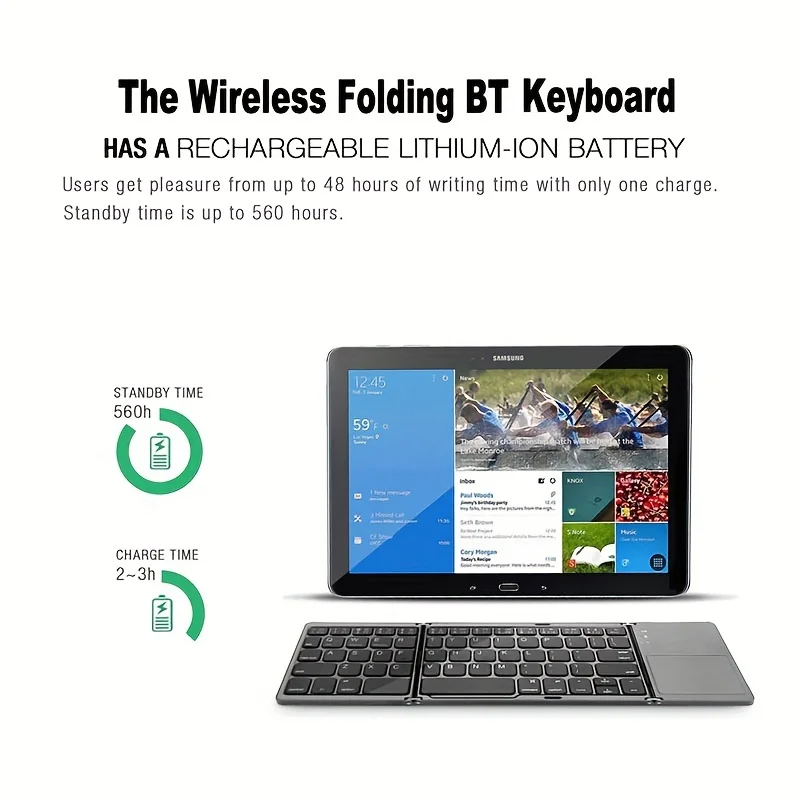 Portable Wireless Keyboard B033 - Multifunctional & Stylish