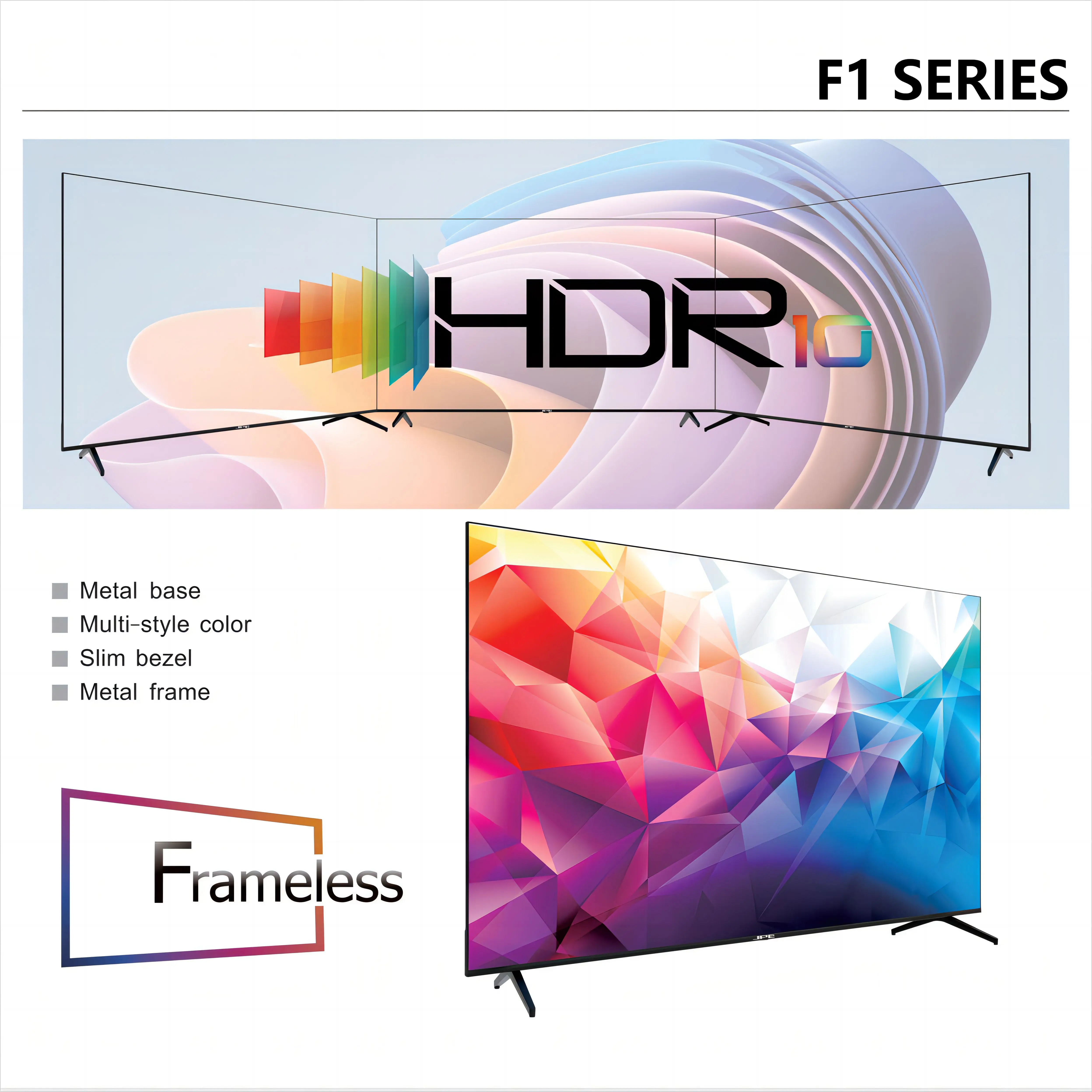 F1 Series Full Screen Multi-style Color 75-inch Android Smart Led Tv ...