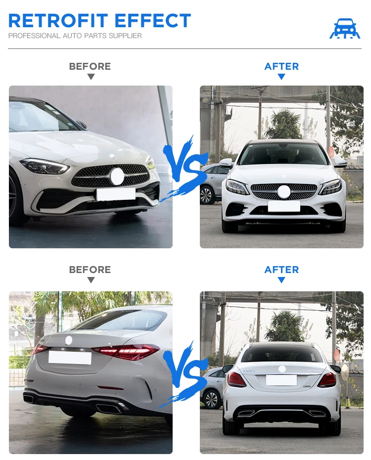 Automotive Universal Rear Bumper Lower Bracket For Benz C Class W206 ...