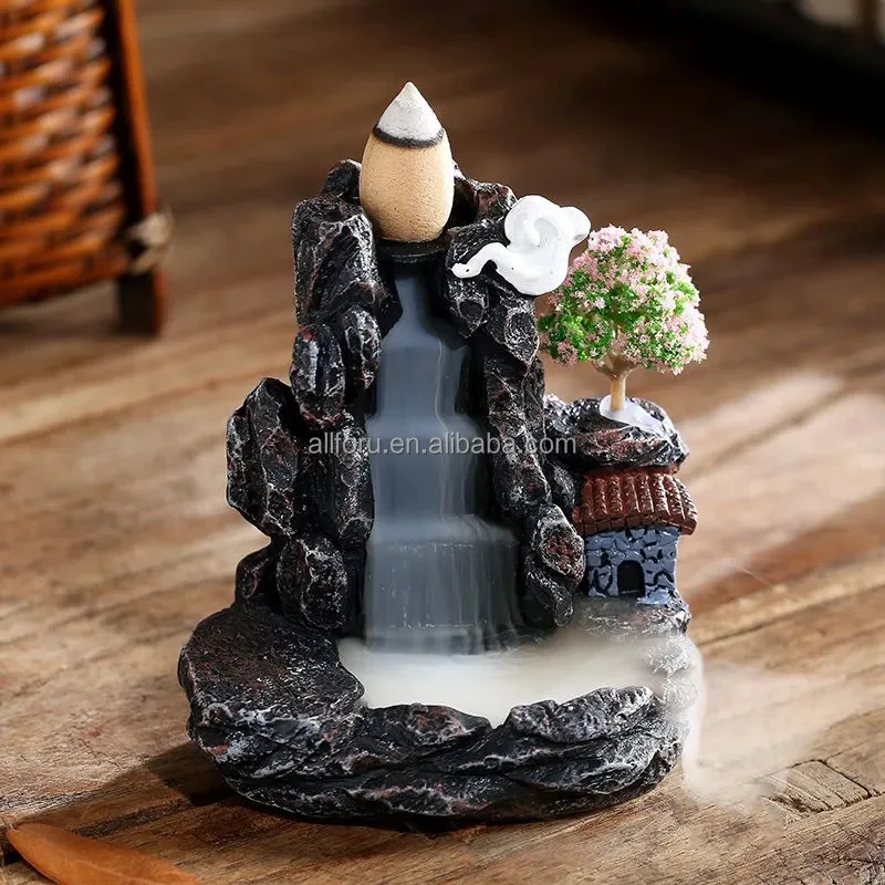 2023 Ceramic Mini Backflow Incense Burner Stick Holder Resin Handmade ...