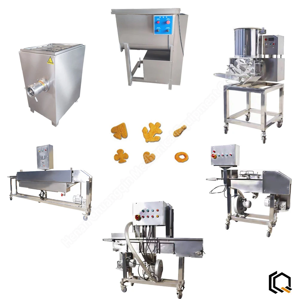 Hamburger Chicken Forming Line Automatic 80mm Burger Patty Making ...