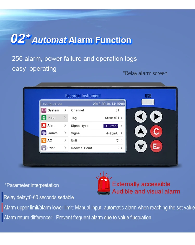 6 Channel Smart Data Logger RS485 Recorder for Pressure & Temperature