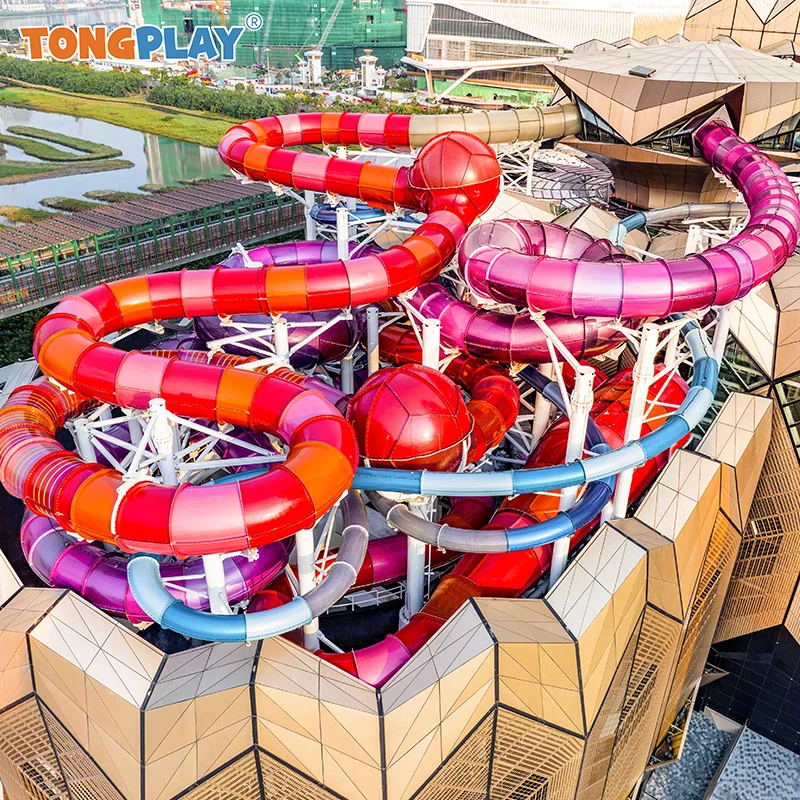 Fiberglass Big Curve Water Slide Amusement Water Park Outdoor Play ...