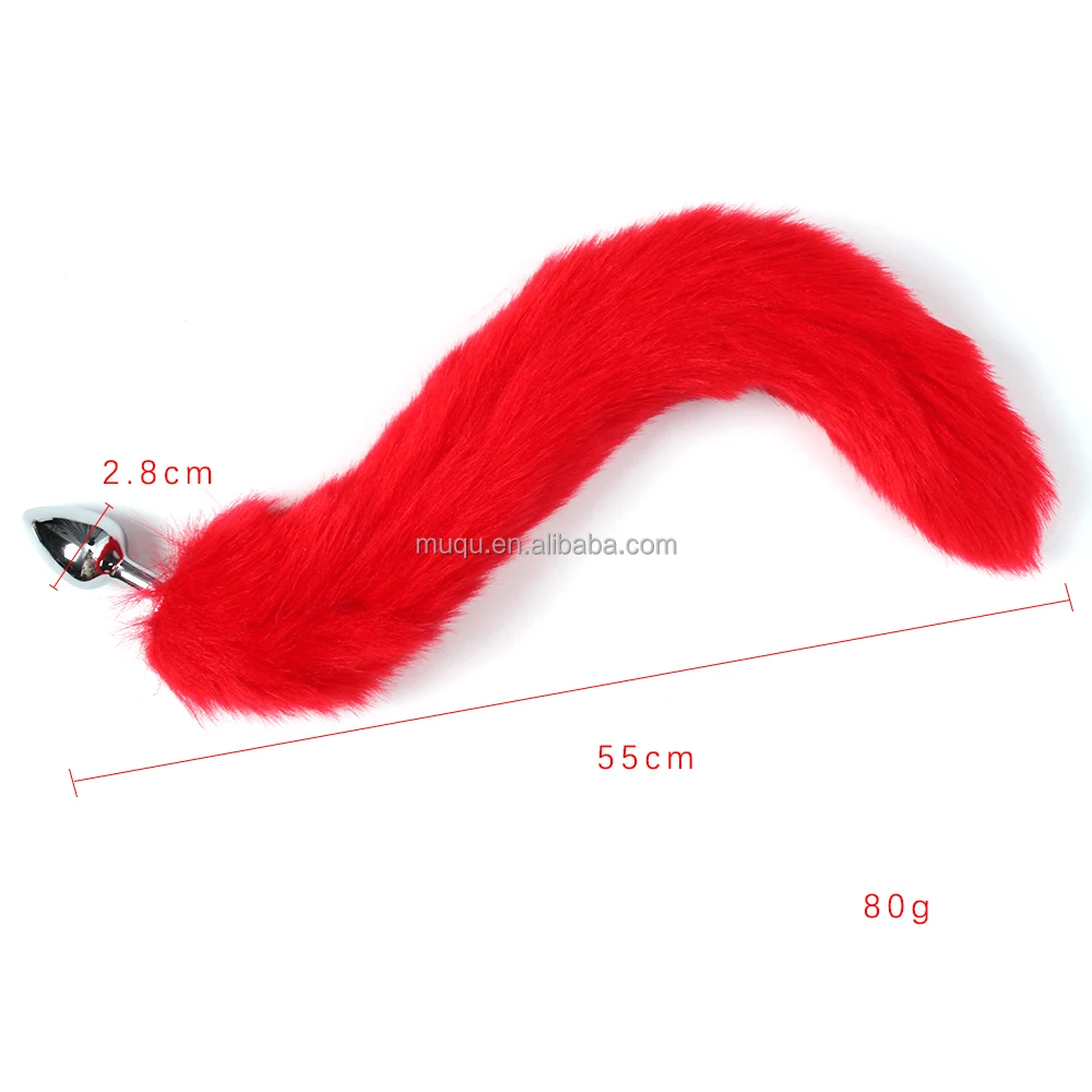 Sexy Fox Tail Anal Plug Hairpin Nipple Clamp Bow Neck Collar Set Fetish ...