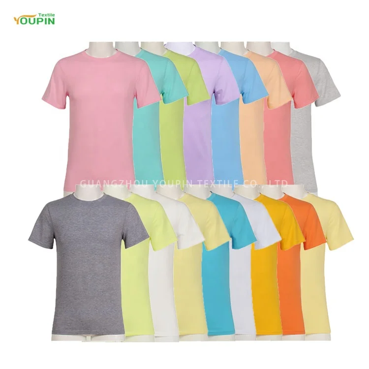 Custom Wholesale Polyester Cotton Feel Tee Shirt Sublimation Blank ...