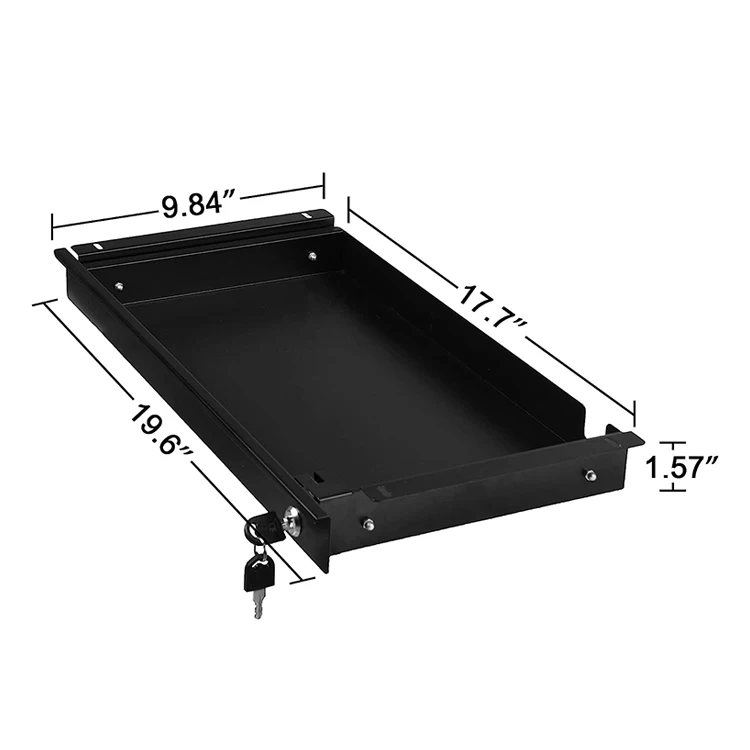 Jh-mech Under Desk Pull Out Drawer Oem/odm Heavy Duty With Lock Storage ...
