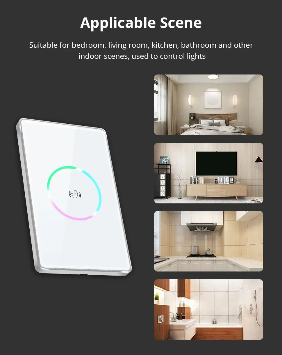 Zemismart Zigbee Smart Infrared Sensor Wave Switch Us Wall Light ...