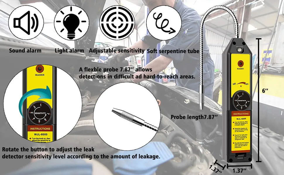 Refrigerant HVAC Leak Detector - Halogen Gas Sniffer
