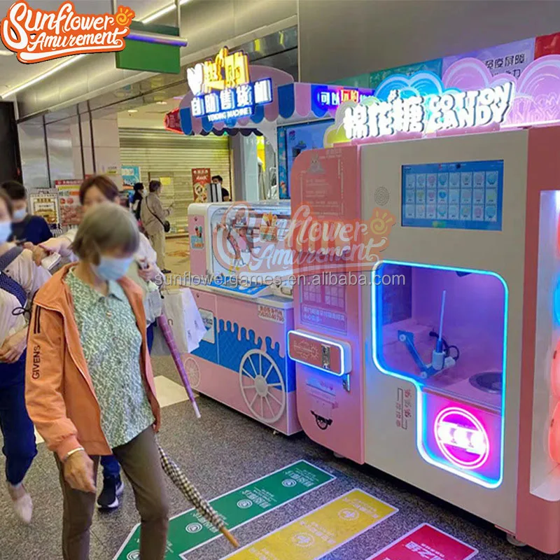 Shopping Mall Coin Operated Vending Machine Automatic Sugar Vending ...