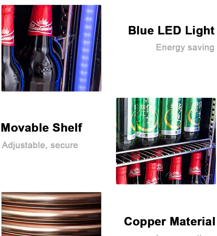 Efficient Beer Display Fridge - Single Glass Door Cooler