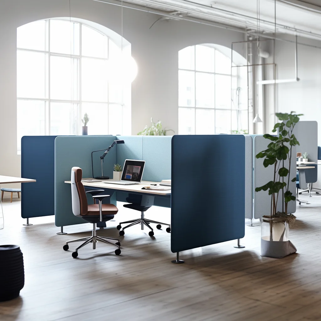 Polyester panels felt office partition acoustic screens room divider ...