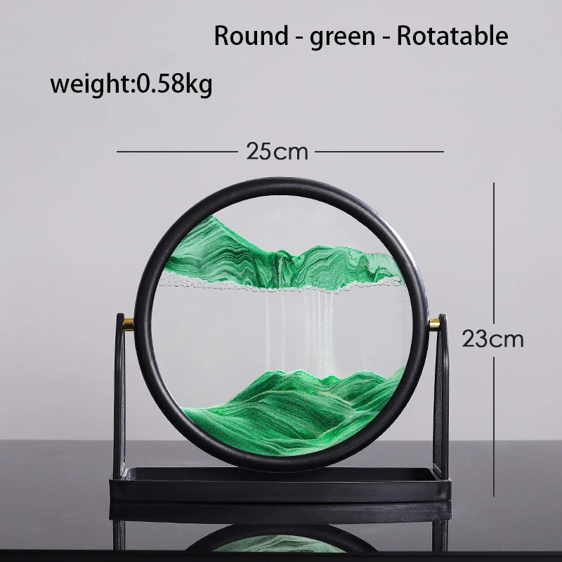 Manufacturers Direct Round 3d Quicksand Glass Three-dimensional Art ...