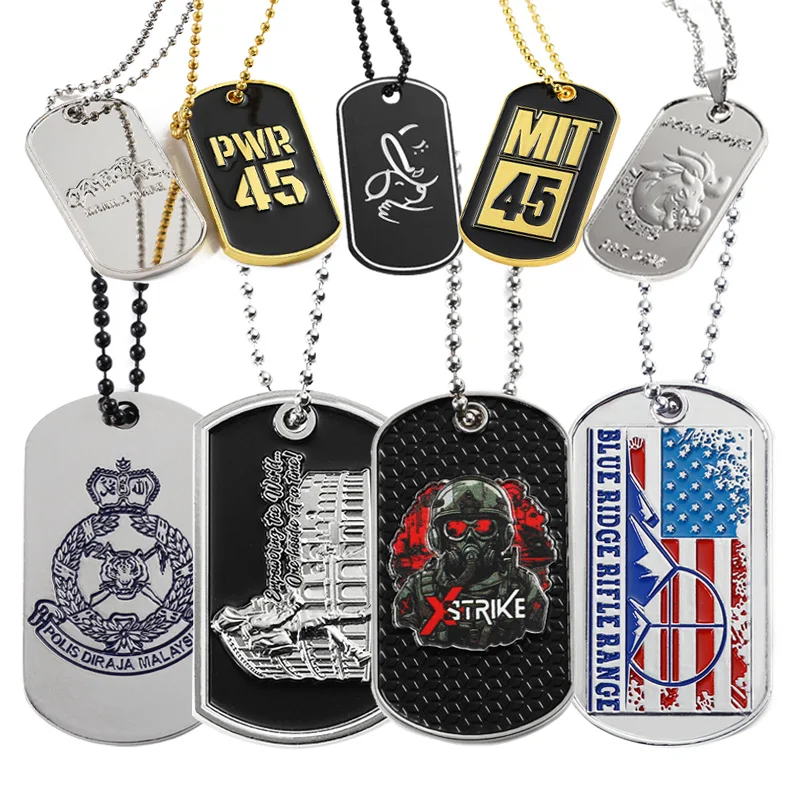 Custom Dog Tag Logo - Stainless Steel & Zinc Alloy