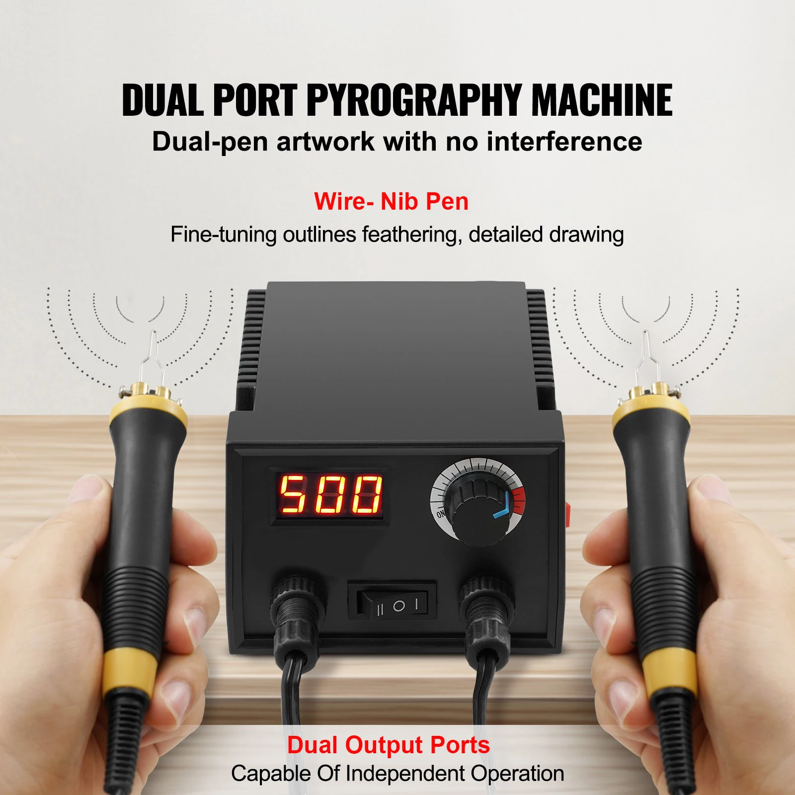 Professional Pyrography Machine with 23 Tips & 6 Boards, ODM