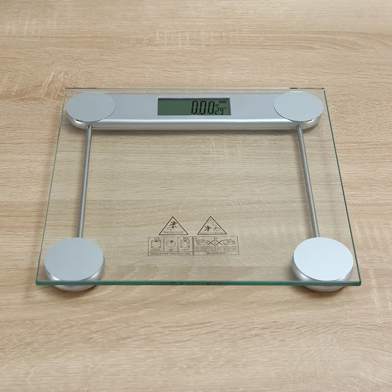 With Transparent Tempered Glass Healthy Weight Scale Led Lcd Display ...