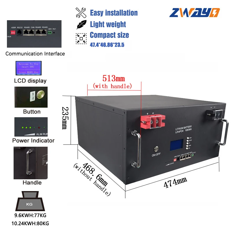 200ah Narada Server Rack Energy Storage 10kwh Telecom Battery