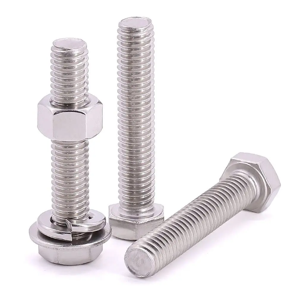 Din933 / Din934 /din9021 Large Flat Washers And Lock Washers Hex Bolt With Hex Nut - Buy M28 Hex ...