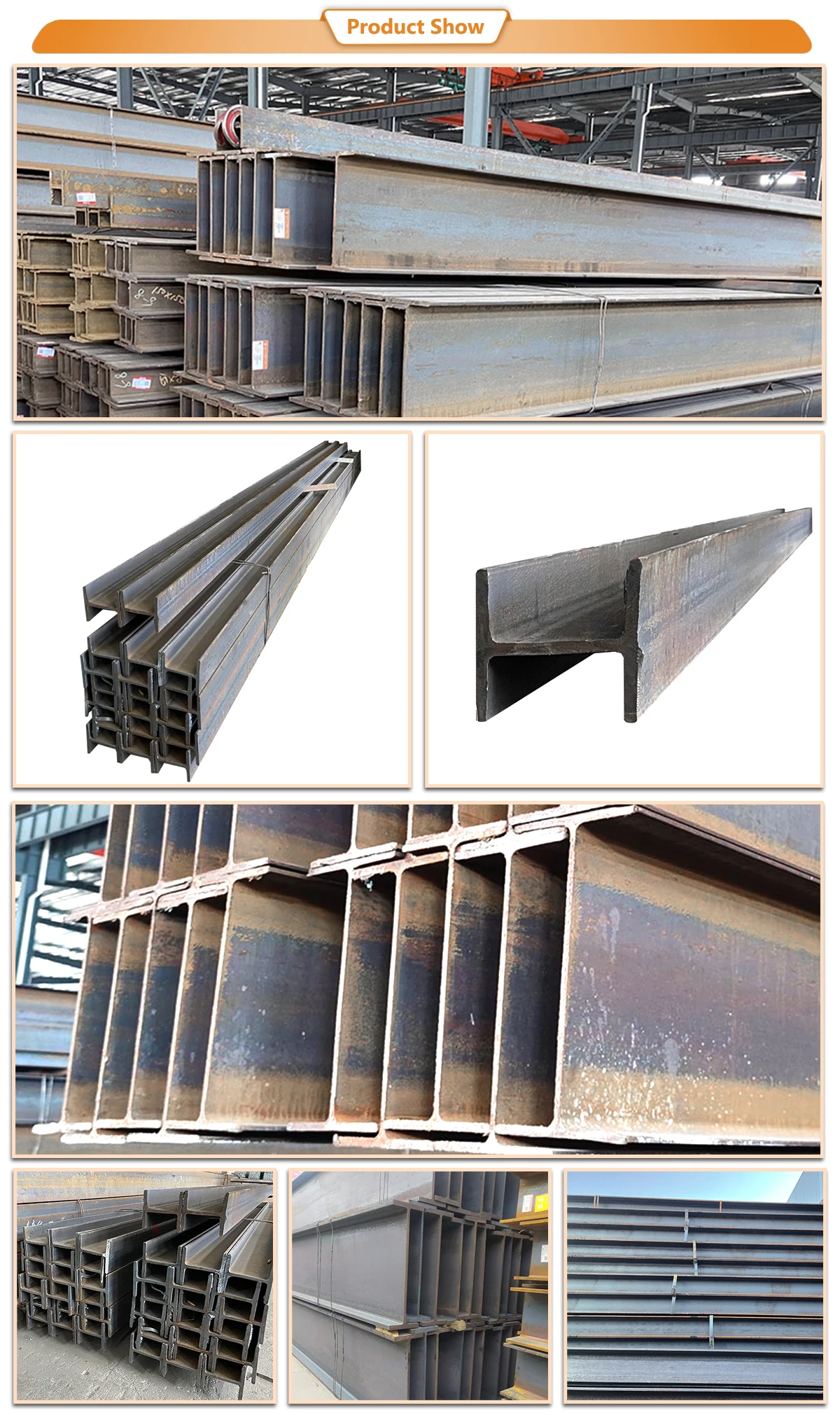 H Beam Q235B Structural Steel Bridge for Industrial Plant Steel Structure Prefabricated Hall H ...