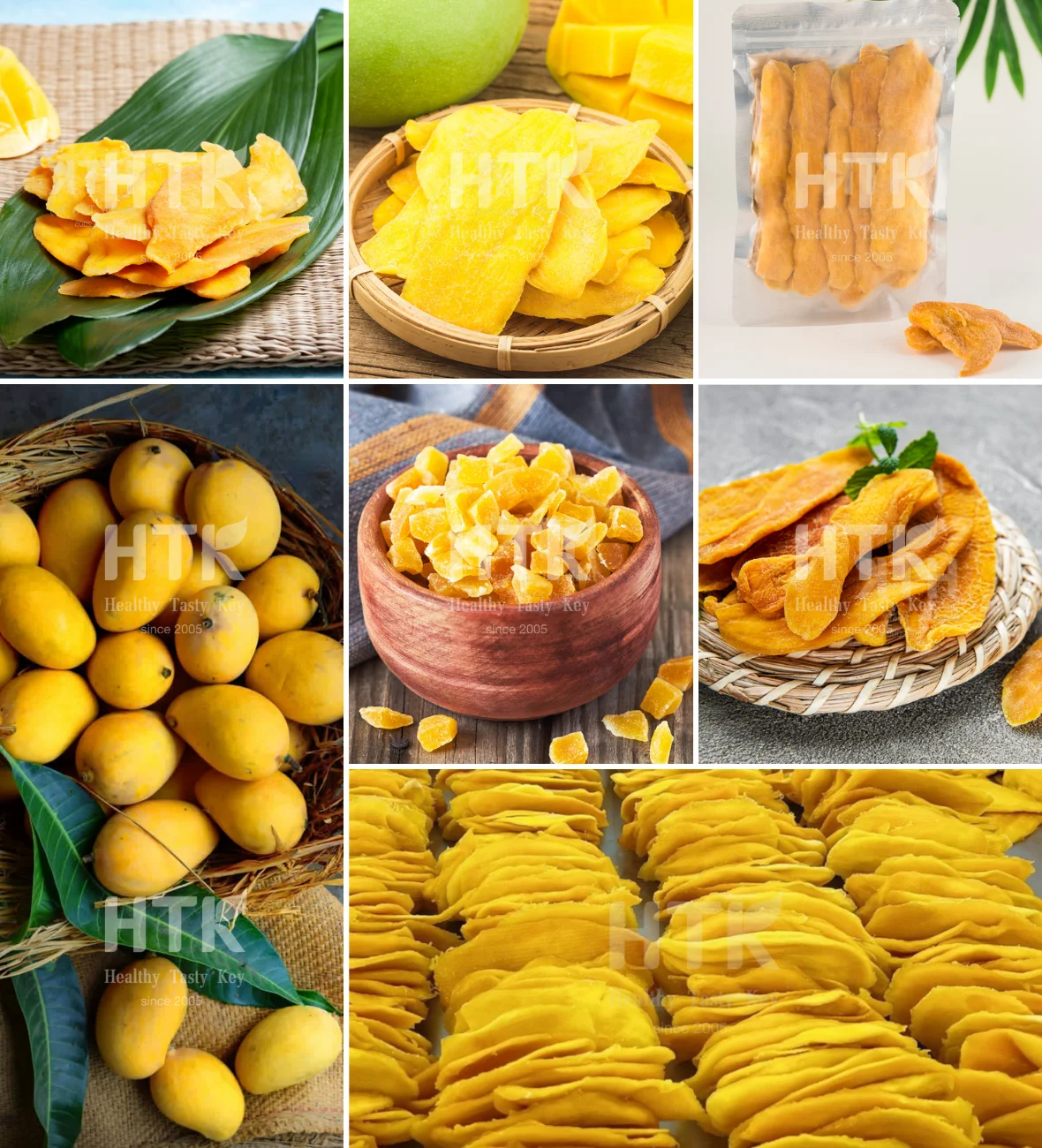 Sugar Free Soft Dried Mango Slices Cube Diced 100% Fresh Organic For ...