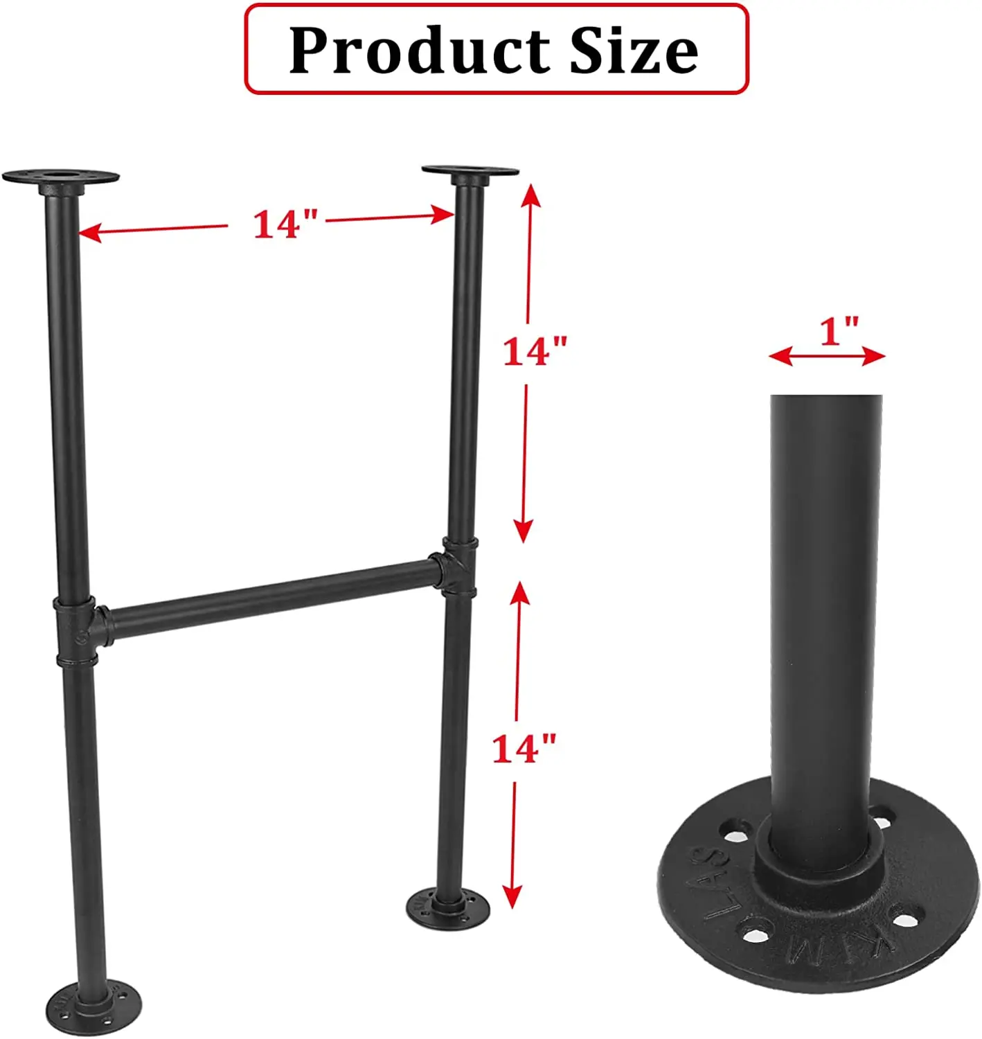 3-tier Industrial Pipe Table Leg Set,Iron Pipes Base Legs Rustic Iron ...