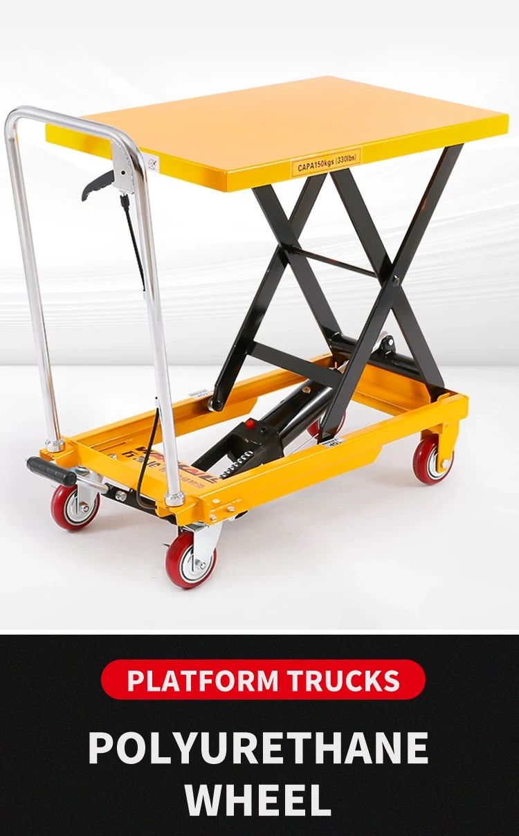 Small Lift Table Cart 500kg 1000kg Movable Lifting Table Hand Pallet ...