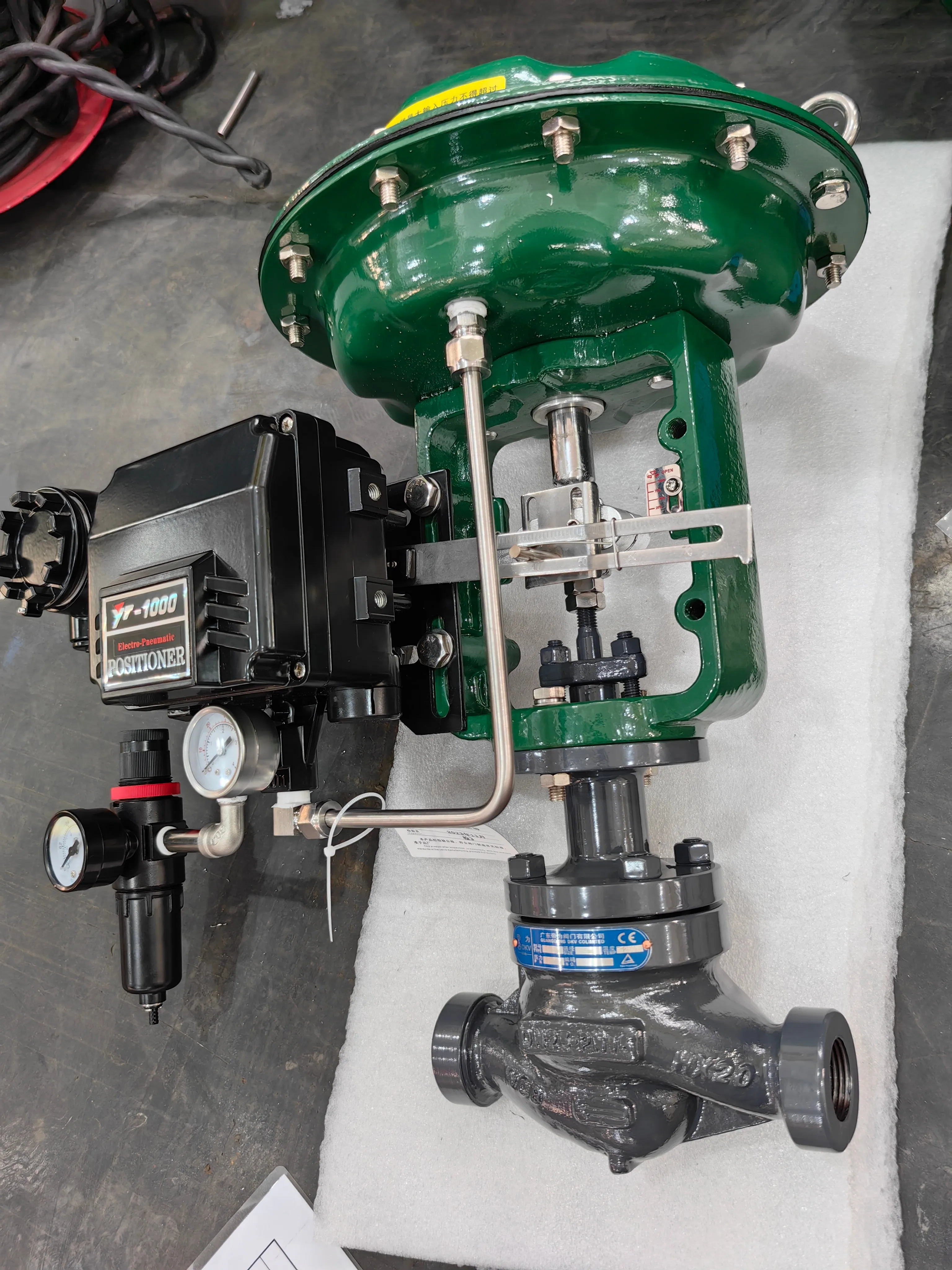 DKV ZJHP Pneumatic Globe Control Valve Stainless Steel 304 Pneumatic Diaphragm Control Globe ...